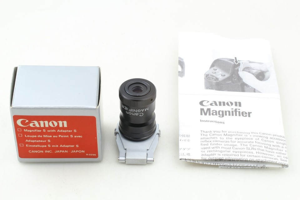 [Unused in BOX] Canon Magnifier S with Adapter S for A-1 AE-1 Camera ...