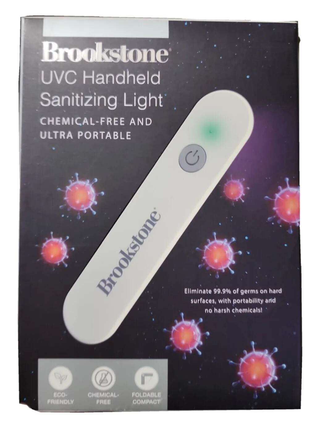 Brookstone UVC Handheld Sanitizing Light Chemical Free - Kills 99.9% of ...