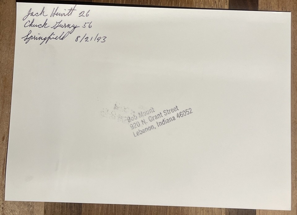 USAC Race Photo, 1993 Jack Hewitt and Chuck Gurney at Springfield ...