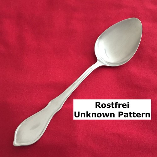 Rostfrei UNKNOWN PATTERN Serving Spoon 7 5/8" Outlined Stainless Steel ...