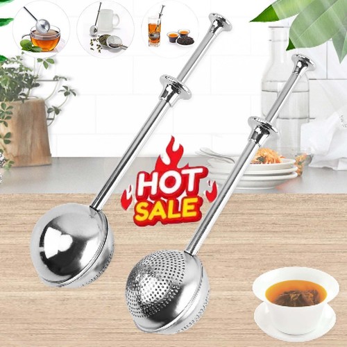 Tea Ball Infusers Long-Handle Stainless Steel Tea Strainer Reusable Tea ...