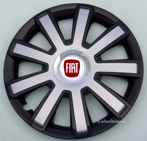 Brand new black/silver 14" wheel trims hubcaps to fit FIAT 500 | eBay