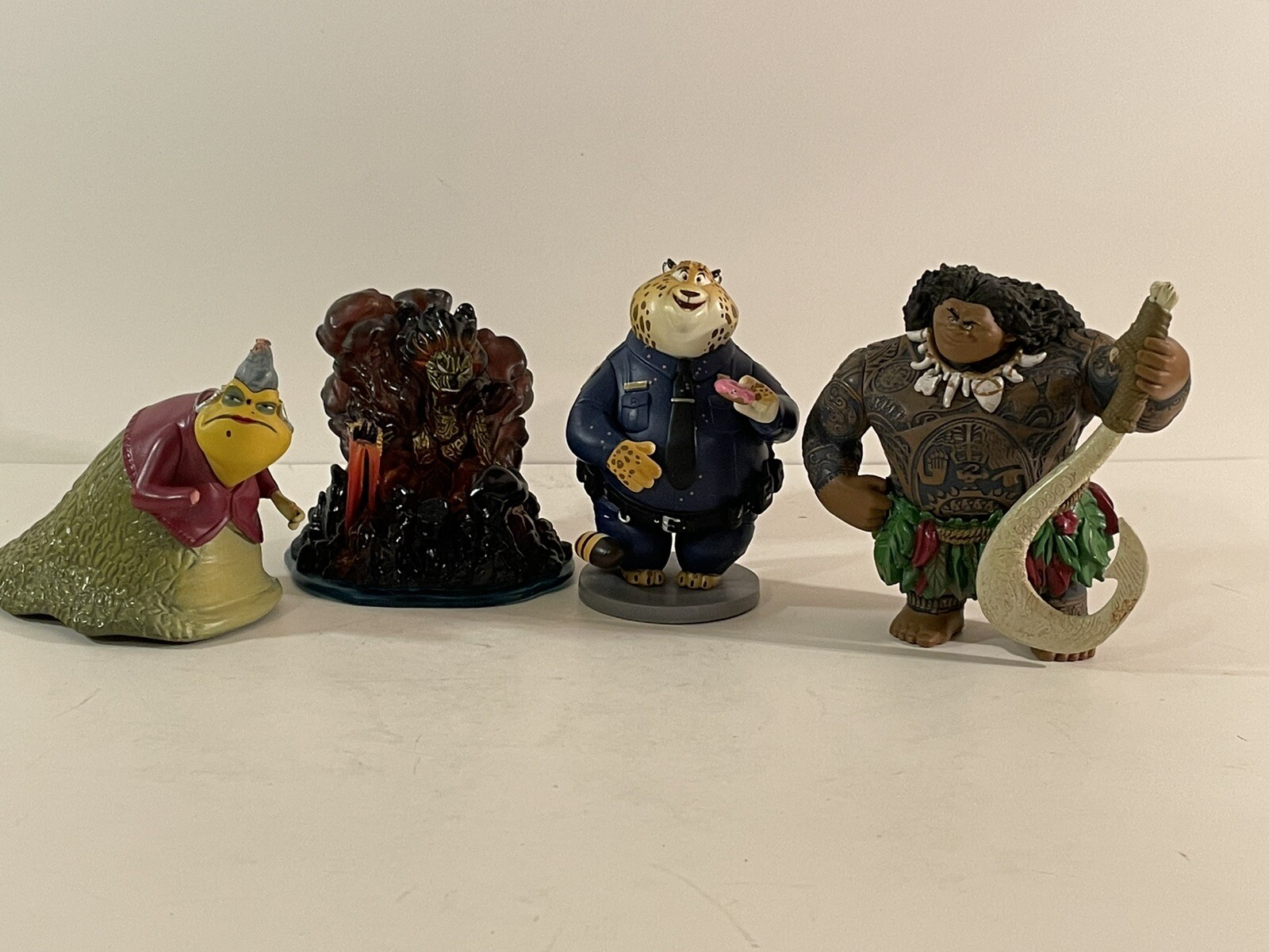 Disney Movie Figures Set of 4 Moana/Monsters Inc/Zootopia 3-4" Toys or ...