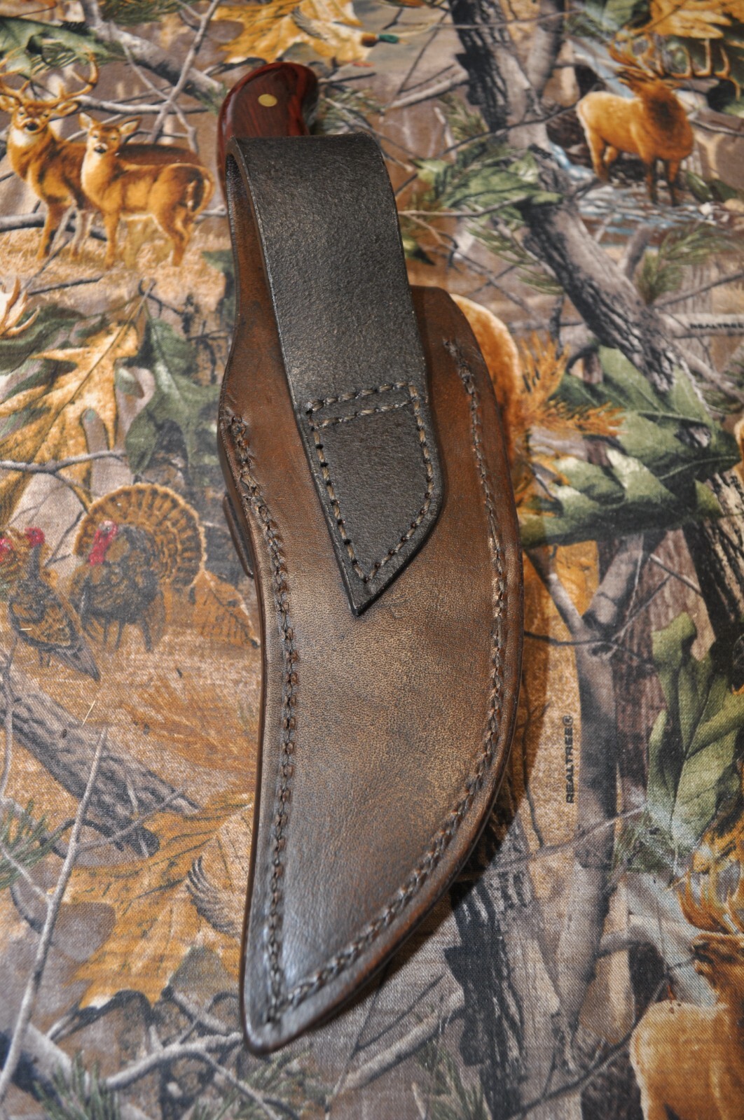 Custom Sheath for Buck Kalinga 401, Western Diamondback Hide inlay ...