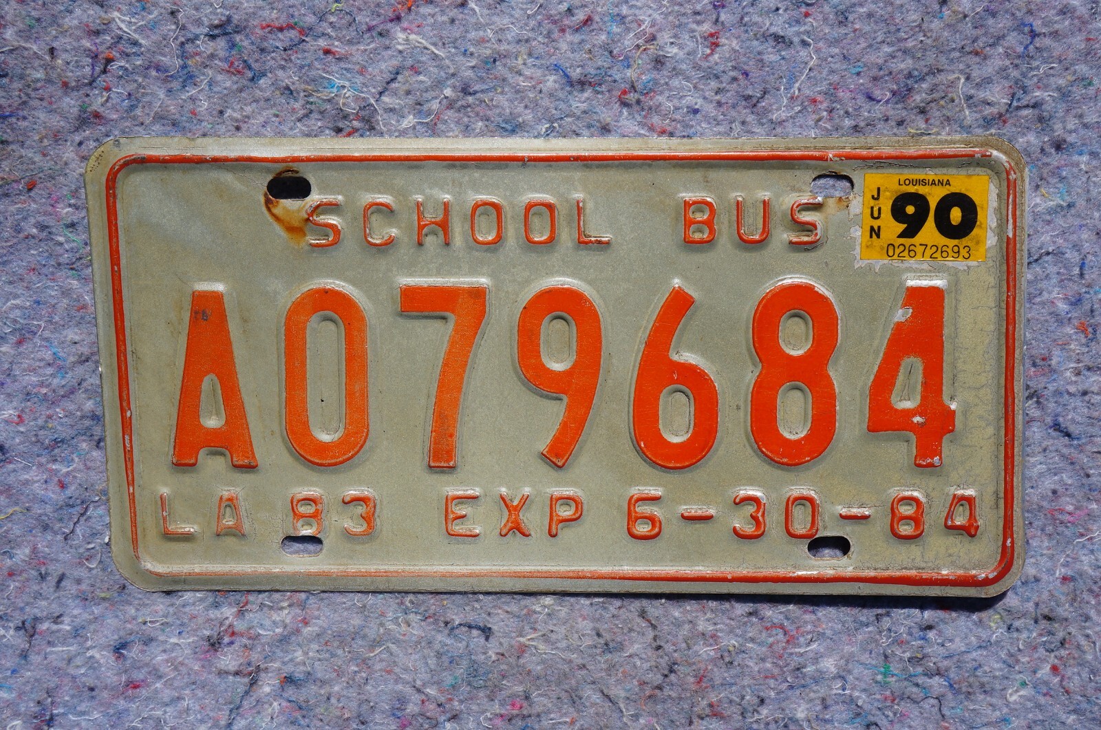 1990 Louisiana SCHOOL BUS License Plate | eBay