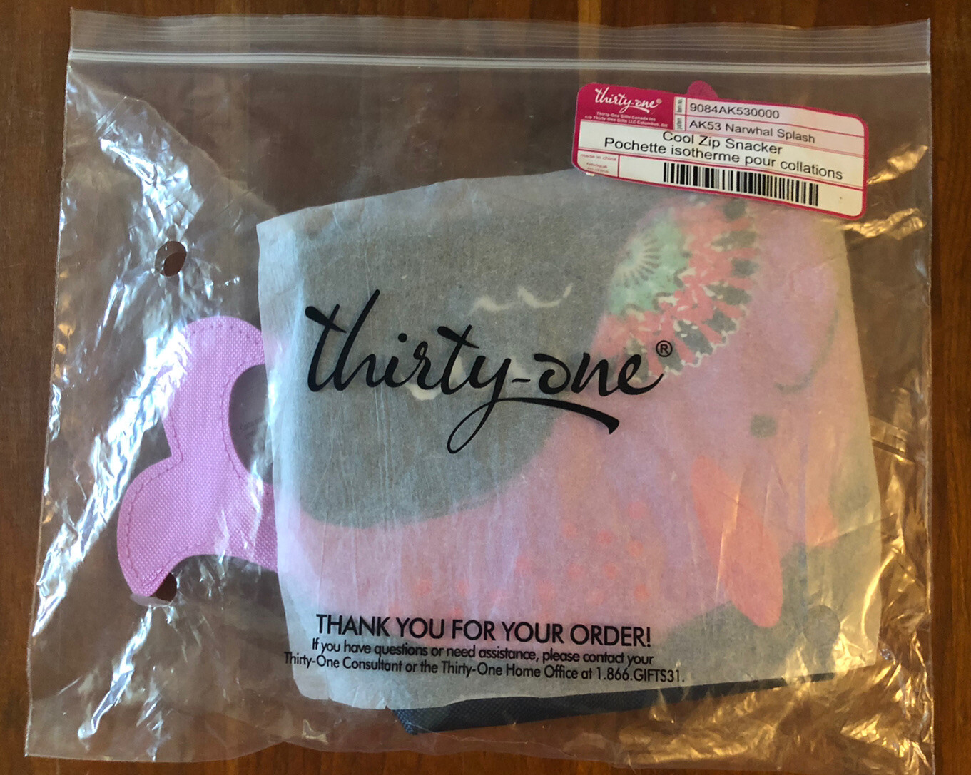 Thirty One Cool Zip Snacker Narwhal Splash NiP New In Package | eBay