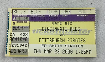MLB 2000 03/23 Cincinnati Reds vs Pittsburgh Pirates Spring Training ...