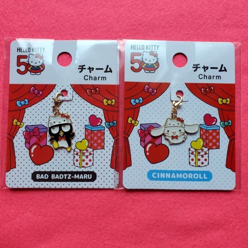 Sanrio Charm Cinnamoroll Bat Badzu-maru Hello Kitty 50Th Anniversary ...