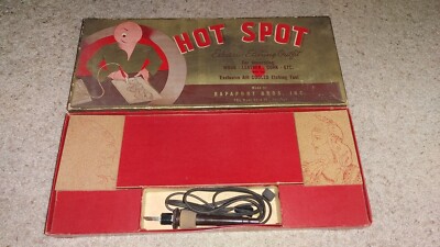 Vintage Mid Century HOT SPOT Electric Etching Outfit Wood Burning Craft ...