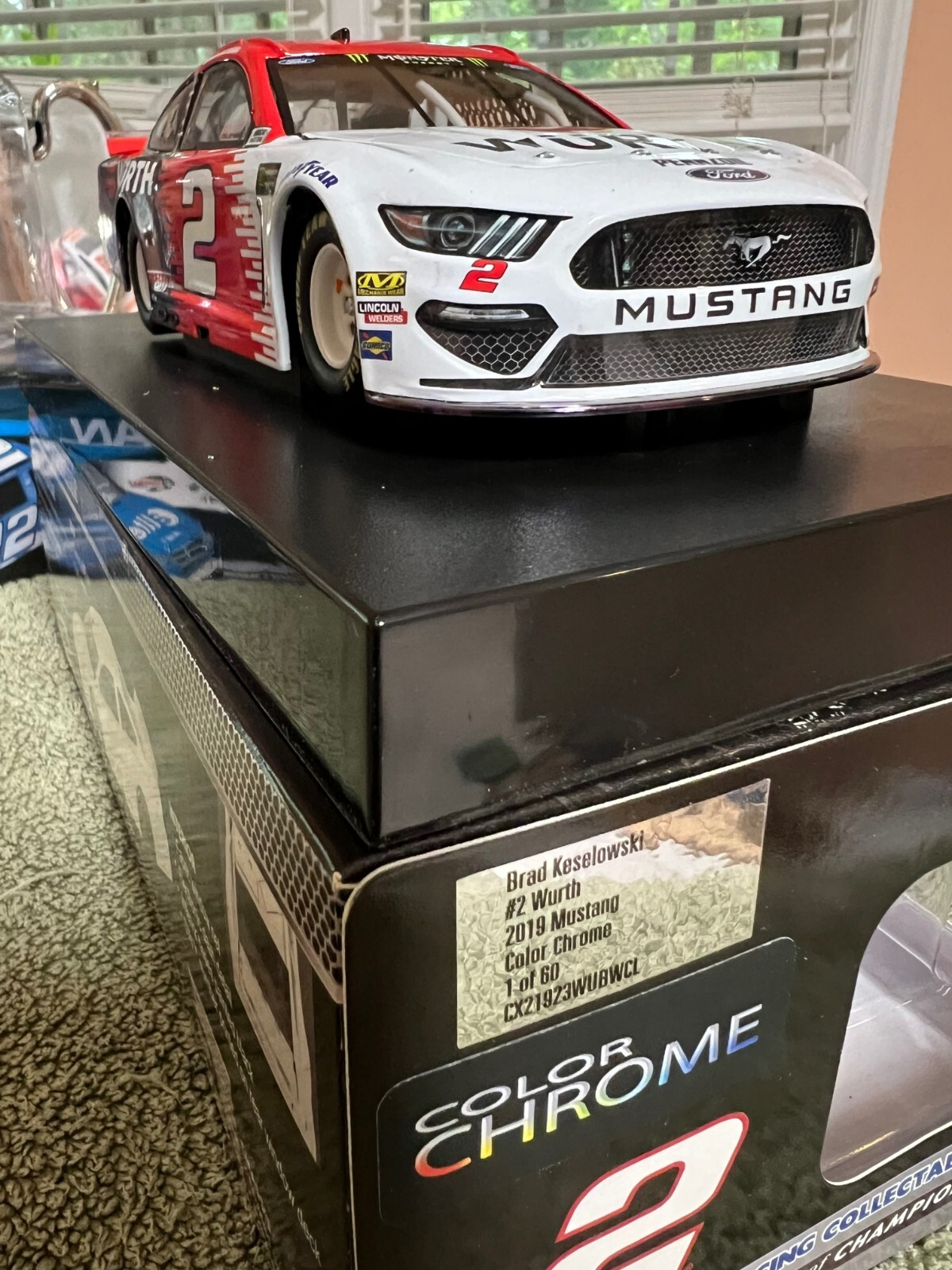 Brad Keselowski #2 Wurth 2019 Mustang Color Chrome 1:24 Scale 1 of 60 ...