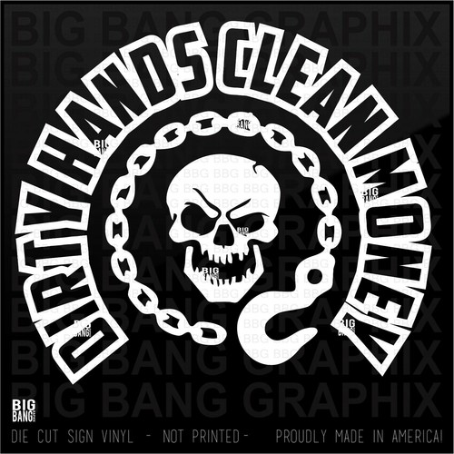 Skull Chain Tow Truck Driver Vinyl Decal Sticker SUV Car Truck Window ...