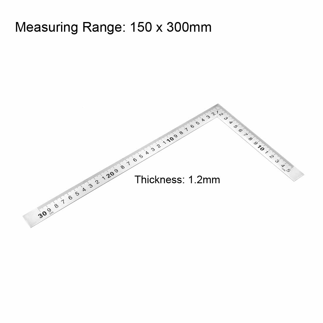 L Square 150x300mm Steel Scale Square Ruler 90 Degree Angle Ruler ...
