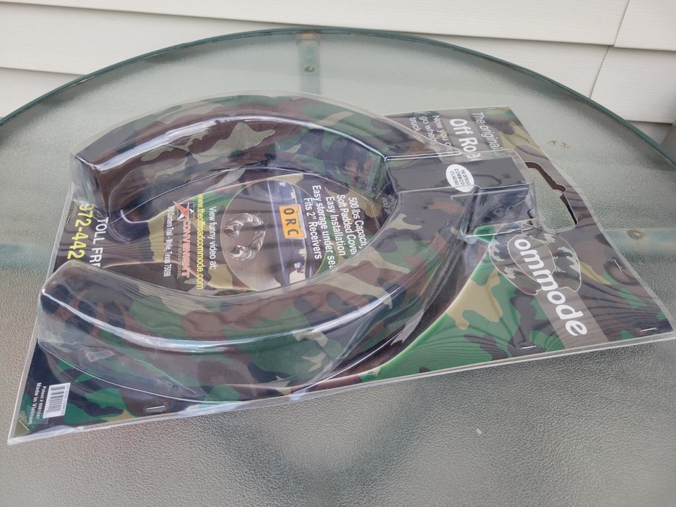 ORC Off-Road Portable Commode Hitch Camo Seat Emergency Toilet Camping ...