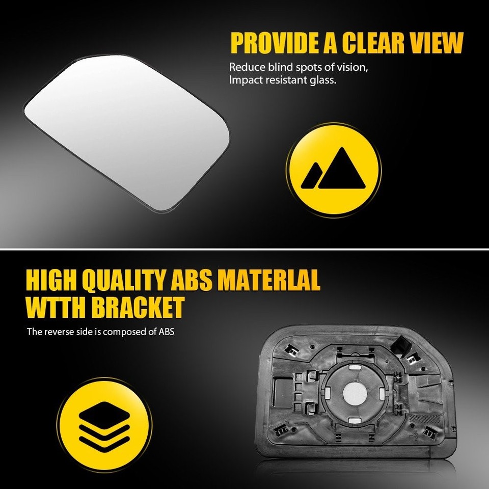 Left Driver Mirror Side Glass Backing Non-Heated for 2007-2014 Toyota ...
