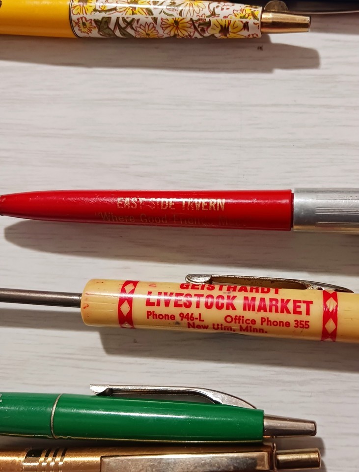 Vintage Lot Of 40 Advertising Pencil Pen New Ulm Evan Sleepy Eye Etc ...