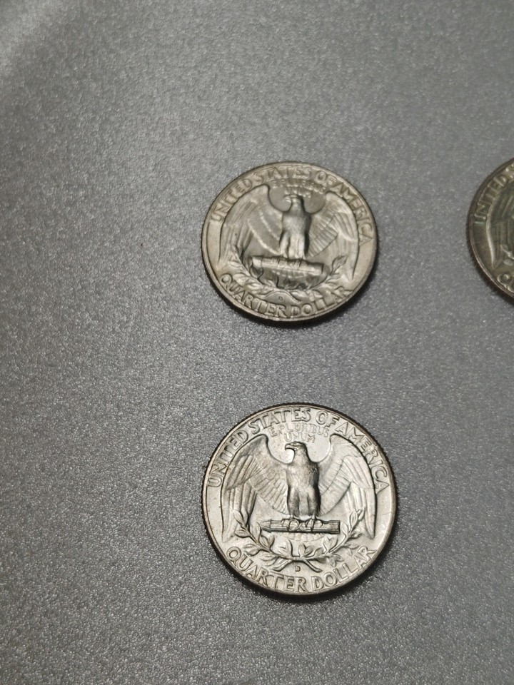 Lot Of 4 (3)1964-D (1)P Washington Quarter, Super Vibrant, silver ...