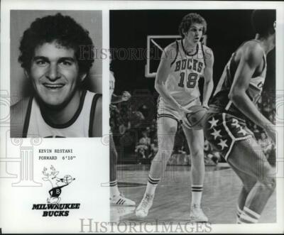 1975 Press Photo Milwaukee Bucks' basketball forward Kevin Restani ...