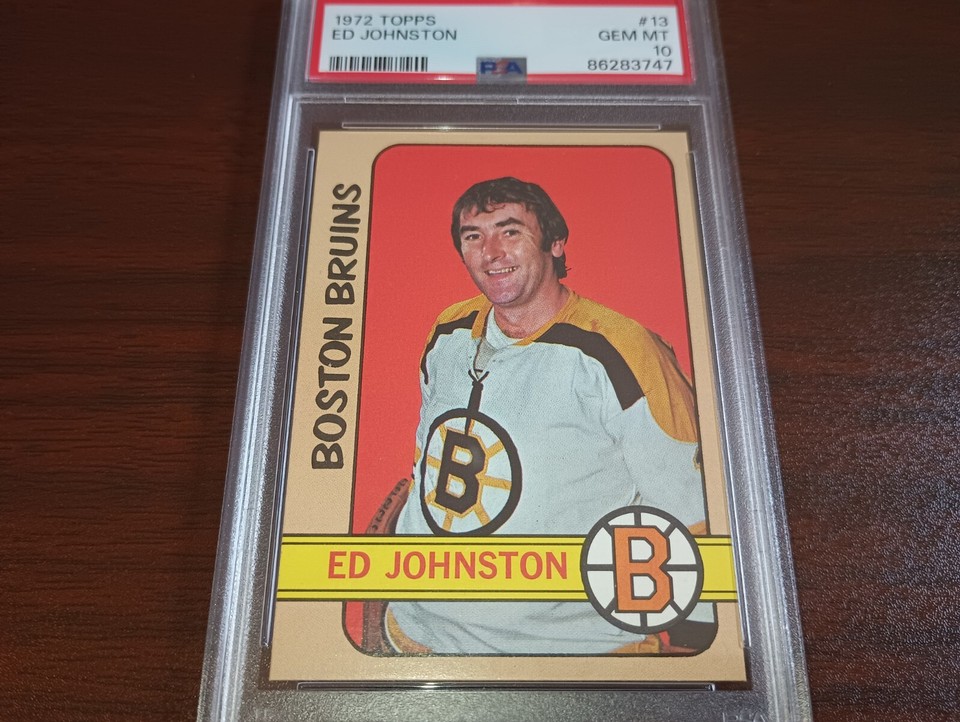 1972 Topps Hockey # 13 Ed Johnston PSA 10 Gem Mint Boston Bruins | eBay