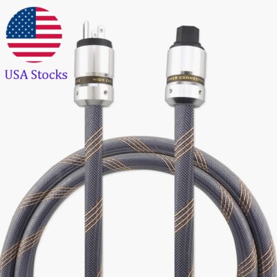 10AWG OCC HiFi Audio Power Cable 3 Prong US Power Cable AC Main Supply ...