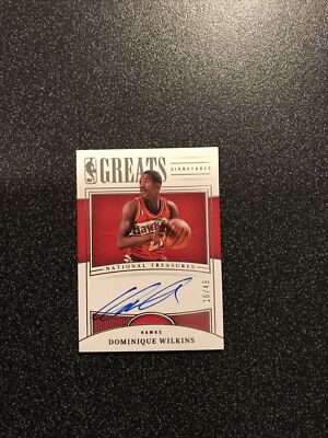Dominique Wilkins 2022 National Treasures Greats Autograph Auto 16/49 ...