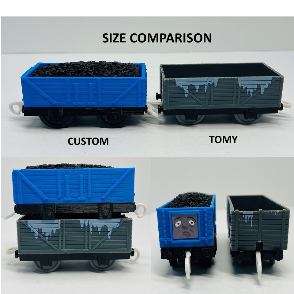 Thomas & Friends Trackmaster Custom Black Troublesome Truck Train READ ...