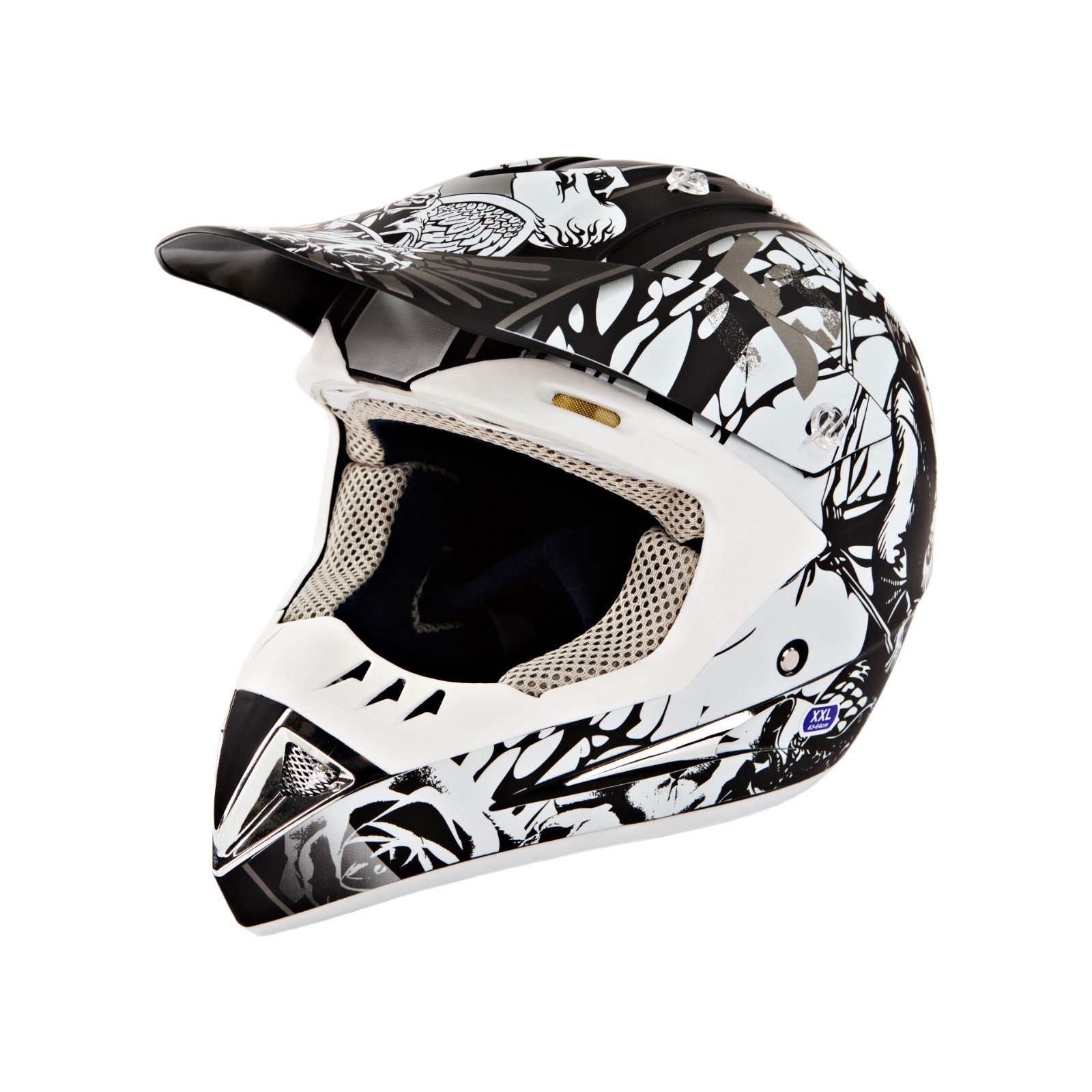 New Black Off Road Quad Motocross Motorbike Motorcycle Helmet MX Visor ...