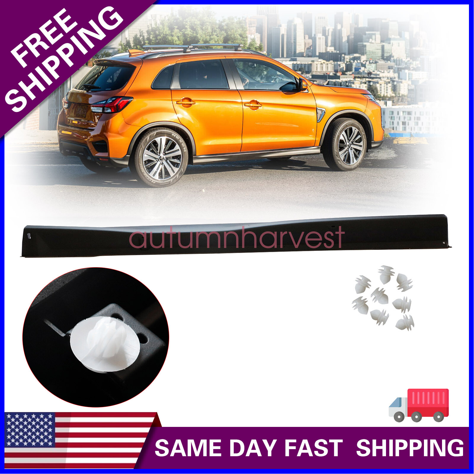 For Mitsubishi Outlander Sport RVR ASX 2011-22 Right Side Skirt Rocker ...