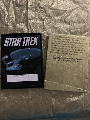1991 Vintage Star Trek Original Series Enterprise Book Name Plate ...