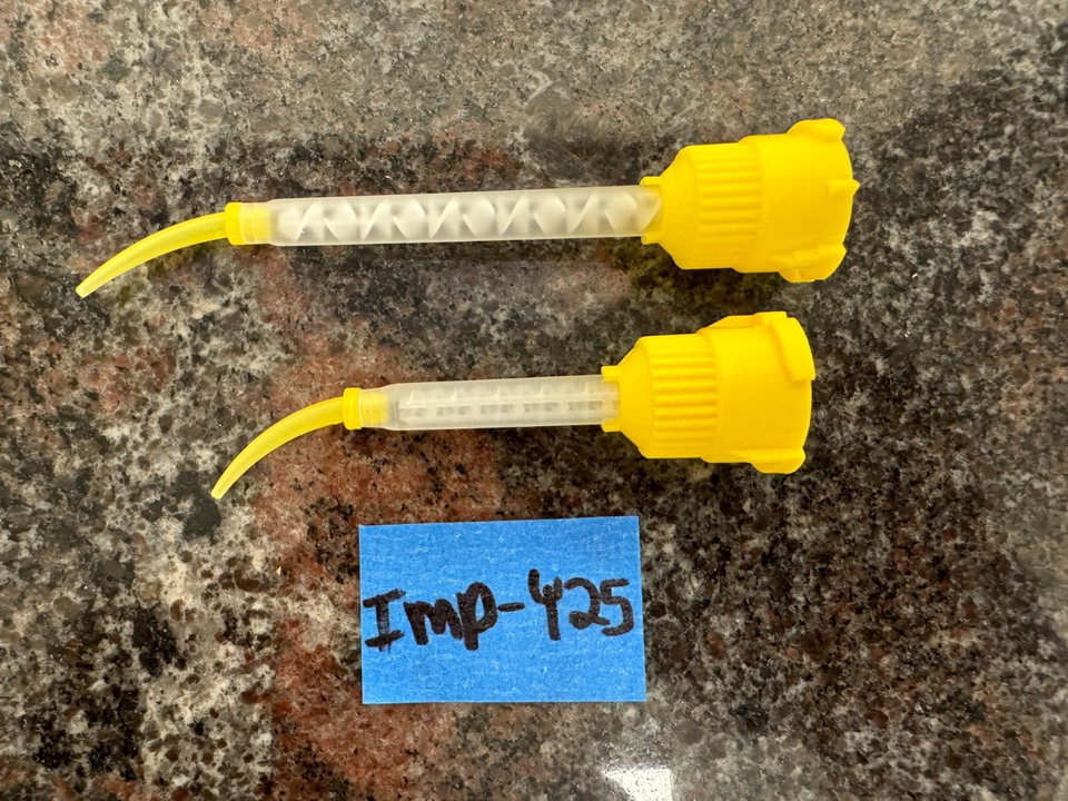 Yellow Long/Short PVS Light Body Mixing Tips with Intraoral Tips (Lot ...