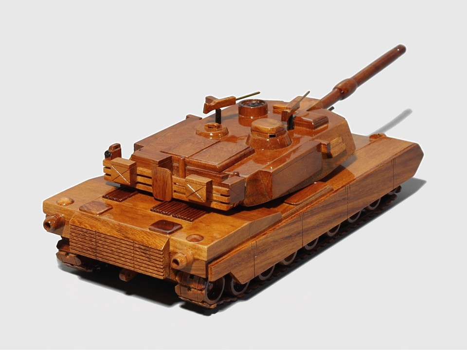 M1 Abrams Tank Wooden Model – Handmade Woodcraft Military Tank Gift ...