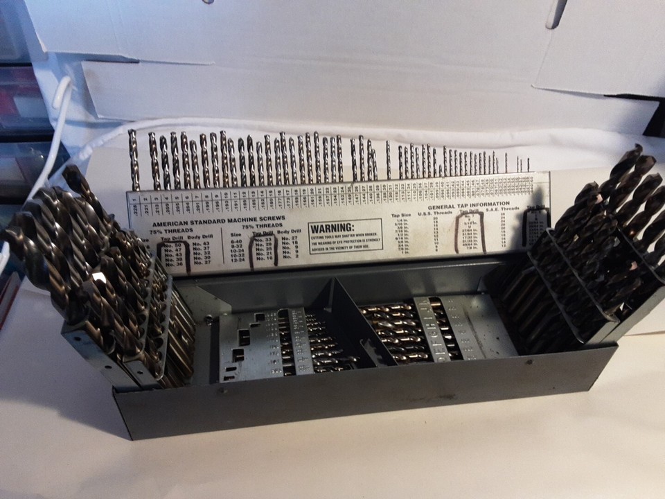 115 Pc. Precision Twist Drill Bit Set in Huot Case PTD HSS -8 pcs | eBay