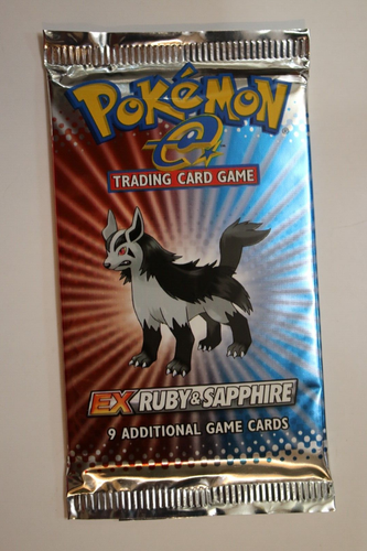 Pokemon TCG EX Ruby & Sapphire Mightyena Art Sealed Booster 9 Card Pack ...