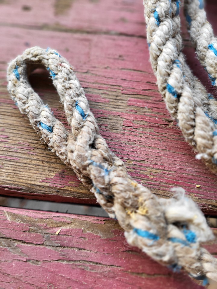 Vtg Old "Retired" Cowboy Lariat Lasso Rope Western Wall Decor Roper ...