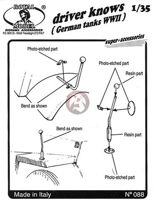 Royal Model 1/35 "Driver Knows" German Tank / AFV Guide Poles WWII 088 ...