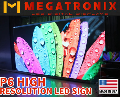 2x Programmable Message LED Sign Outdoor Full Color 2 Sided Digital P6 ...