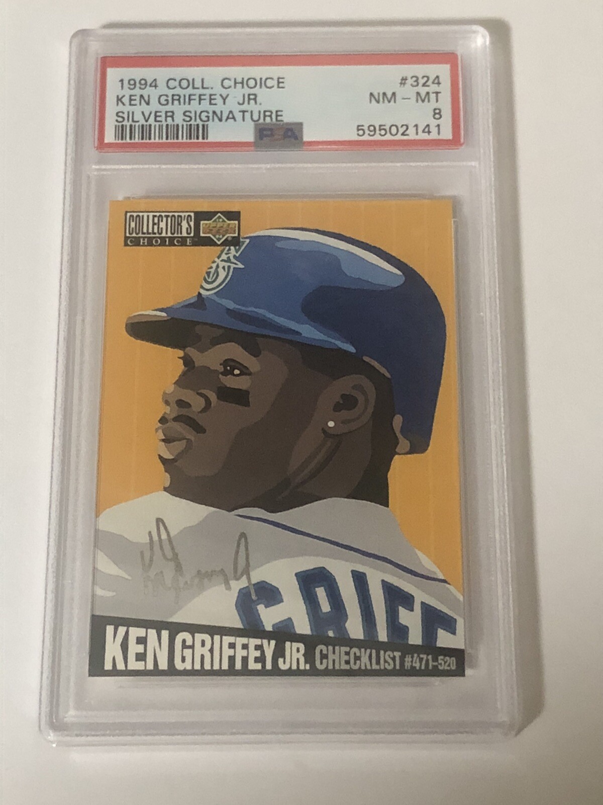 1994 Upper Deck Collector's Choice - Checklist Ken Griffey Jr #324 Silver Foil Signature for ...