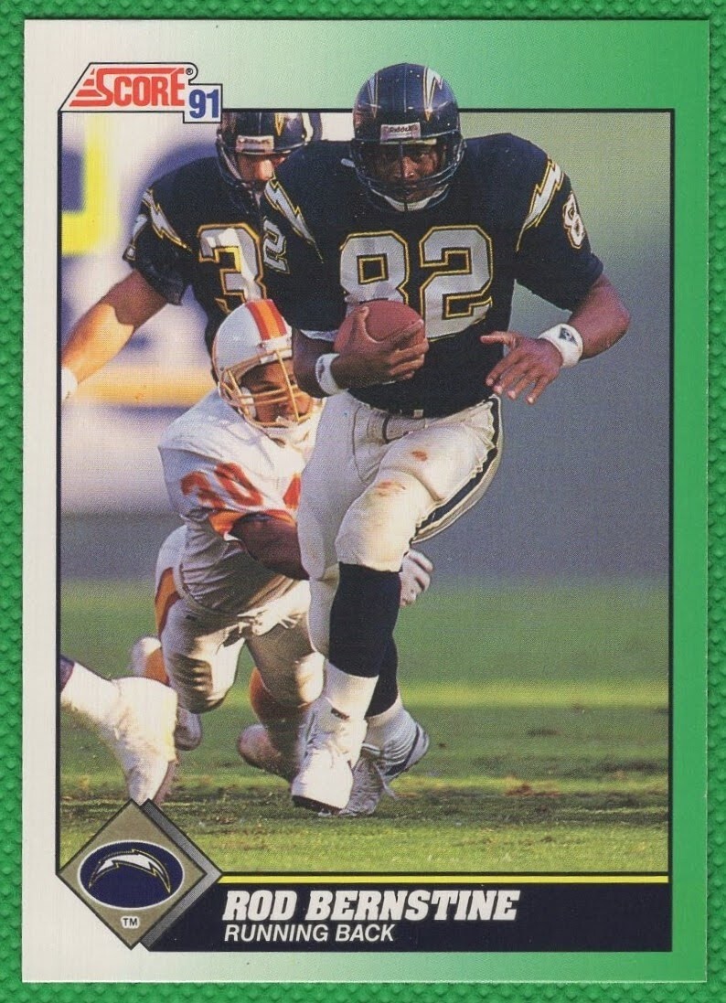 Rod Bernstine - 1991 Score #248 - San Diego Chargers Football Card | eBay