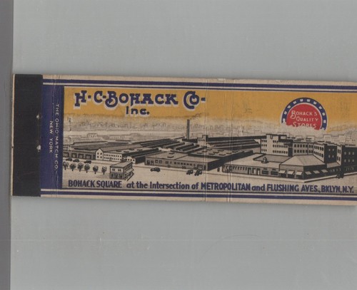 Full Length Matchbook Cover H.C. Bohack Co. Quality Store Brooklyn, NY ...