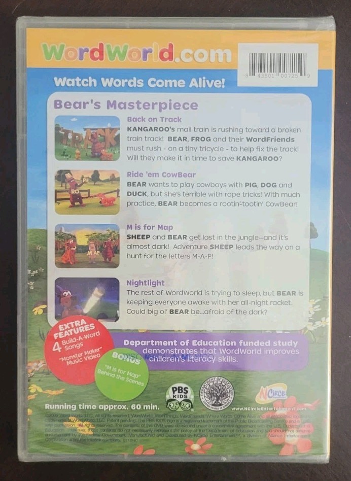 WordWorld: Bears Masterpiece (DVD, 2010) New - Sealed | eBay