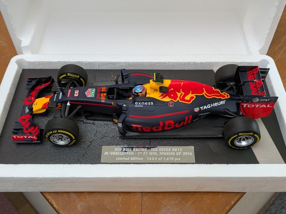 PMA 1/18 Red Bull Racing RB12 Spanish Grand Prix 1st win #33 M. First ...