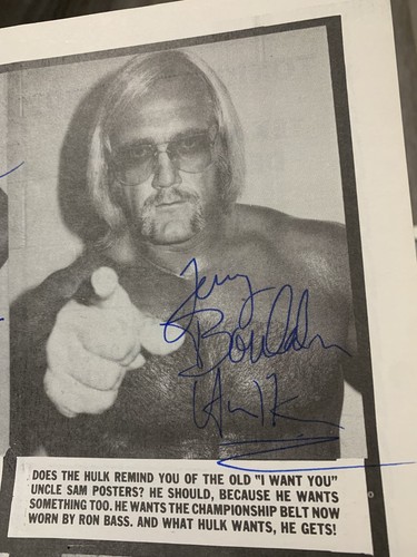 79 Rookie HULK HOGAN FREEBIRDS Signed Memphis Wrestling Program TERRY ...