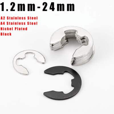 1.2mm-24mm C-Clip External E-Clip Retaining Washers Stainless Steel ...