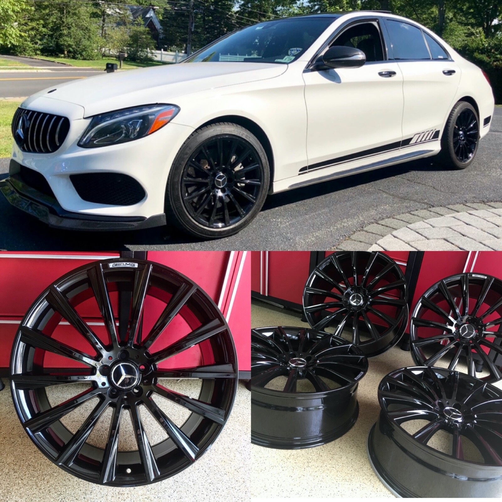 MERCEDES 20 IN NIGHT EDITION RIMS WHEELS NEW SET4 20/8.5 FITS E350 E550 ...