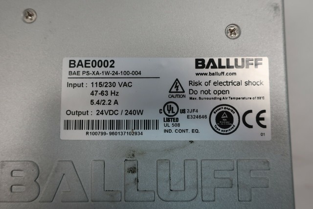Balluff BAE0002 Power Supply for sale online | eBay