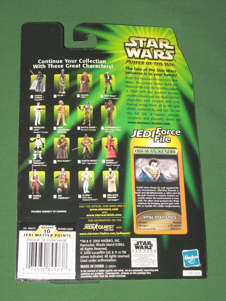 OBI WAN KENOBI Cold Weather 3.75" Figure STAR WARS Power of the Jedi ...