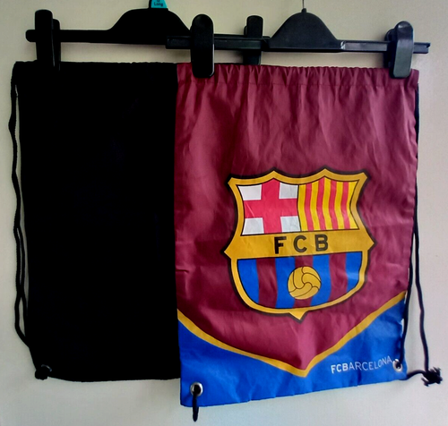 FOOTBALL CLUB BARCELONA x 2 DRAWSTRING BAGS SUPER LIGHTWEIGHT GYMSAC ...
