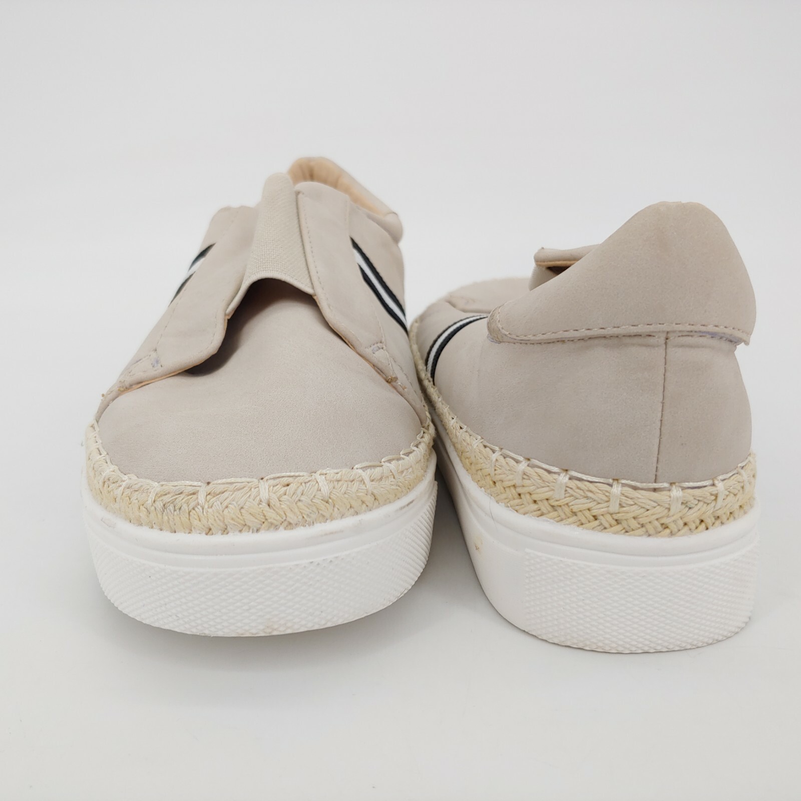 CCOCCI Womens Marcus Jute Sneaker Beige Faux Leather Slip On Elastic Inset 7 | eBay