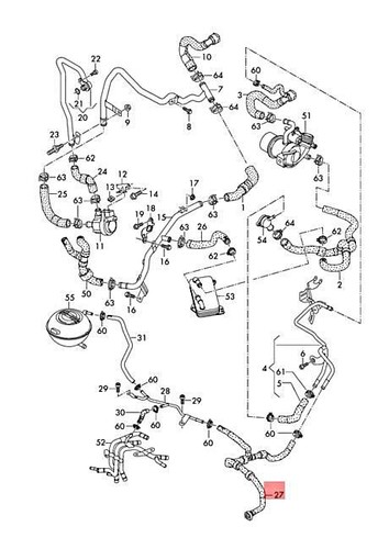 Genuine AUDI Q3 8UG Coolant Hose 5N0122447BD | eBay