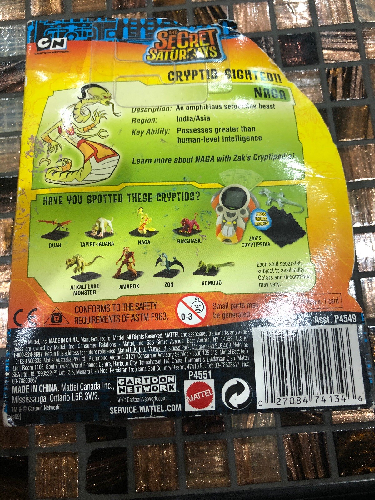 Cartoon Network Action Figure Secret Saturdays NAGA Cryptid | eBay