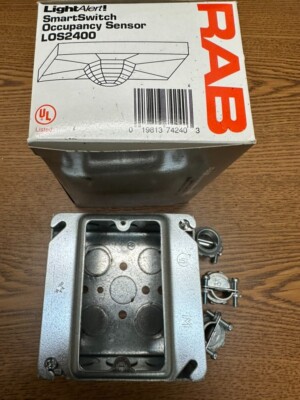 RAB SmartSwitch Occupancy Sensor (LOT of 3) with electrical box mount ...